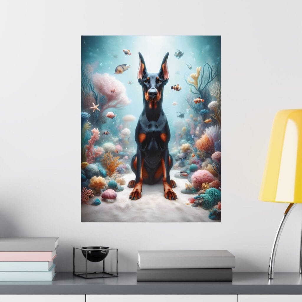 Doberman Marine Majesty Poster | DoberMerch Designs